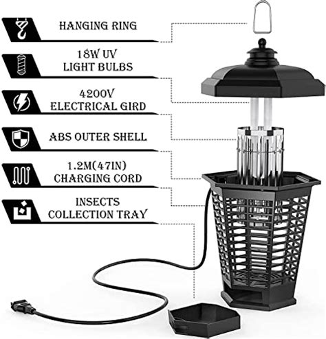 Jchope Bug Zapper Outdoor Highly Efficient Bug Zapper Indoor For Mosquitoes Fruit Flies Moths