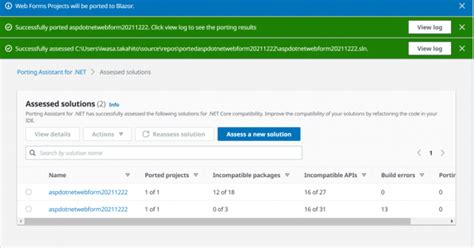 Porting Assistant For Netを使ってaspnet Web Formsアプリケーションをblazorへ移植する Developersio