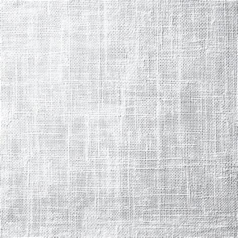 Close Up Texture Of White Linen Fabric With Detailed Woven Patterns And