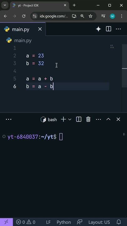 Swap Two Variables Without Temp Shorts Coding Programming Youtube