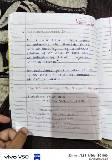 Acid Base Titrationan Acid Base Titration Is A Method To Determine Th