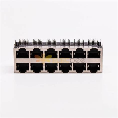 RJ Port Connector Female Double Row R A With Shield Without LED For PCB
