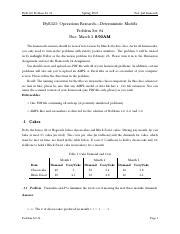 hw answers pdf Spring ISyE Problem Set Prof Jeﬀ Linderoth ISyE Operations