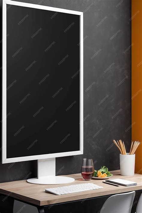 Premium Photo Digital Menu Screen Mockup With Blank White Empty Space For Placing Your Design