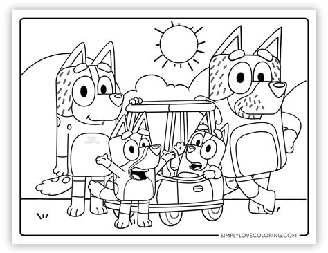 Fun Bluey Coloring Pages Free Pdf Printables Simply Love Coloring