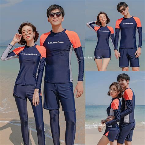 🔥โปรพ ย ส่วนลดชุดละ 5฿ ซื้อ 2 ชุดลด 50฿…ยิ่งซื้อยิ่งลด🔥 ชาย ชุดว่ายน้ำแขนยาวกัน Uv 3 ชิ้น