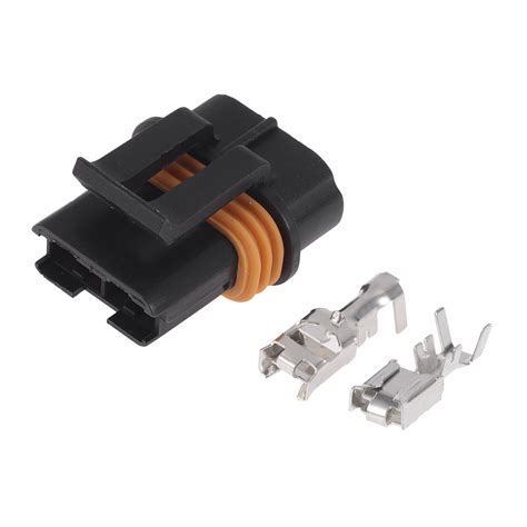 Unique Bargains 2 Pins Electronic Fan Socket Plug Waterproof For Buick 1 Set Black Orange Unique Bargains 2 Pins Electronic Fan Socket Plug Waterproof For Buick 1 Set Black Orange