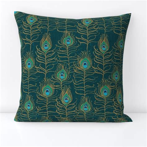 Peacock Throw Pillow Etsy