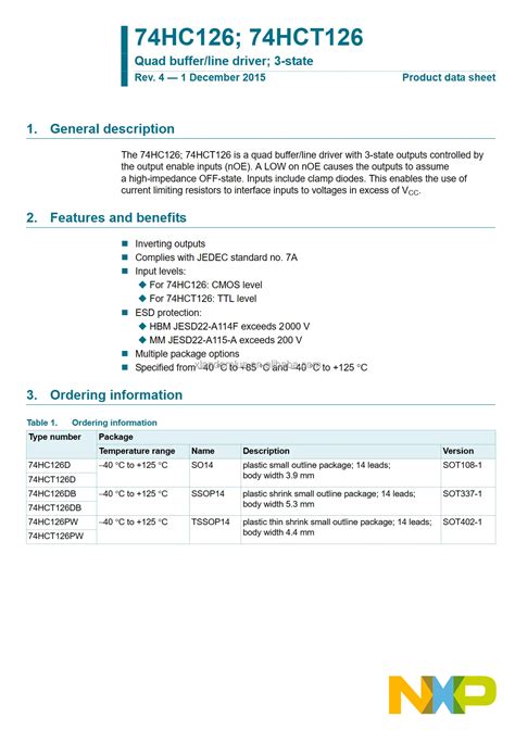 X Lander 74hc126d Buffer Line Driver 74hc126 2 V To 6 V Soic 14 Integrated Circuit Electronic