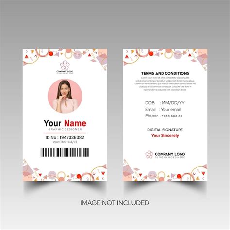 Premium Vector Simple Design Mockup Name And Id Card 5