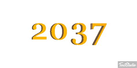 2037 Number Animated  Logo Designs