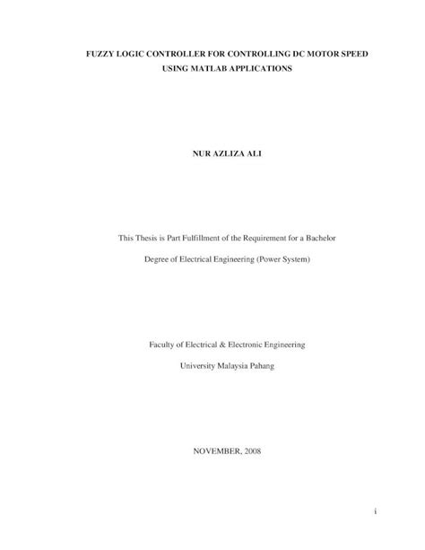pdf fuzzy logic controller for controlling dc motor … · low cost and