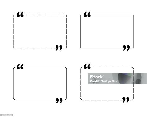 따옴표 프레임입니다 벡터 플랫 일러스트레이션 텍스트에 대한 장소가 있는 빈 템플릿 프레임입니다 0명에 대한 스톡 벡터 아트 및 기타 이미지 Istock