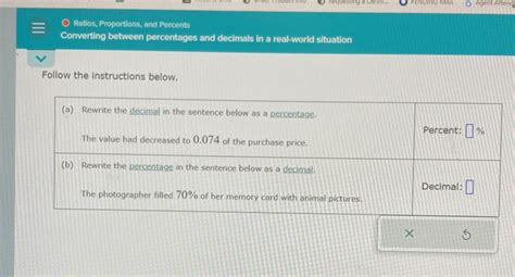Solved Requesting A Certin Agent Attend Ratios Proportions And Percents Converting Between P