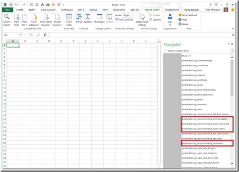 WordPress Reporting Using Power Query Excelerator BI