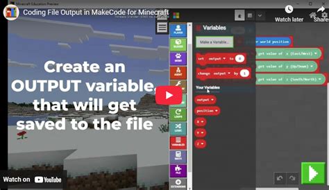 File Readwrite With Makecode Minecraft Education