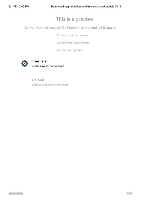 Solution Supervised Segmentation And Tree Structured Models 2018