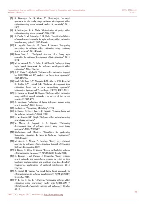 Software Effort Estimation Using Neuro Fuzzy Inference System Past And
