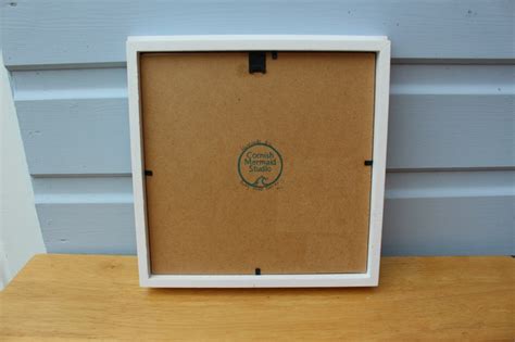 Sea Glass Ocean Wave Art Framed In White Wooden Box Frame With Etsy