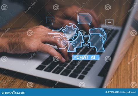 Chat With Ai Artificial Intelligence Adult Man Chatting With A Smart Ai Or Artificial