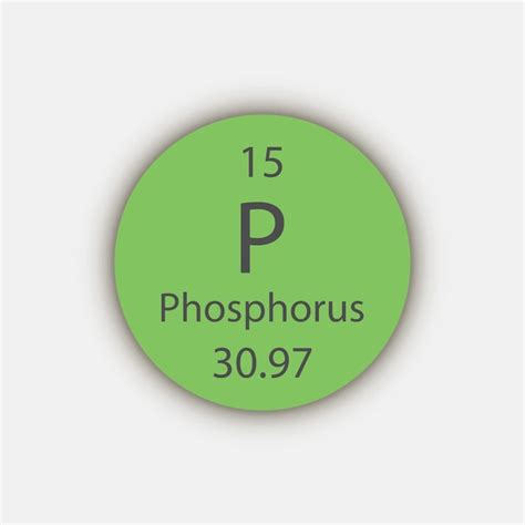 인 기호 주기율표 벡터 일러스트 레이 션의 화학 원소 프리미엄 벡터