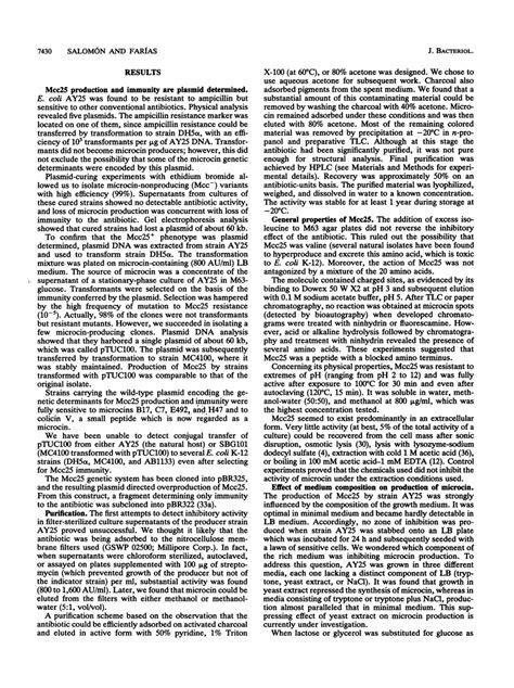 Microcin 25 A Novel Antimicrobial Peptide Produced By Escherichia Coli