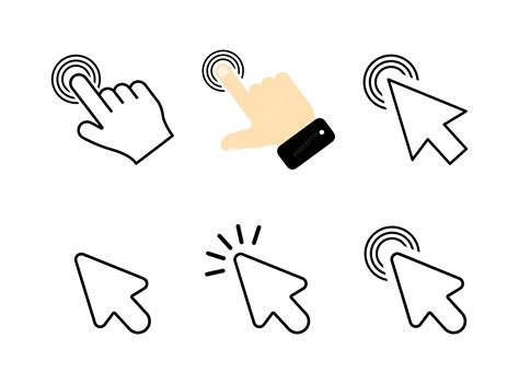 Premium Vector Cursor Pointer Computer Mouse Icon Cursor Click Click
