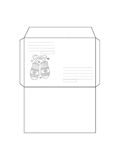 Конверт Деду Морозу своими руками скачать и распечатать шаблон бесплатно 2025 New Years