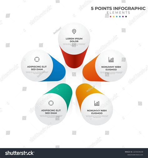 5 Points Circular Infographic Element Cycle Stock Vector Royalty Free 2235434159 Shutterstock