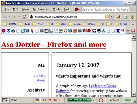 Tabbed Browsing In Firefox