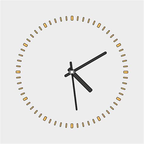 Premium Vector Minimalist Clock Face With Black Hands Design
