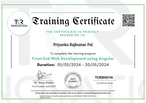 Priyanka Pal On Linkedin Webdevelopment Angular Trainingcompletion Learningandgrowing…