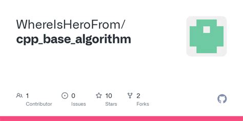 Github Whereisherofromcppbasealgorithm