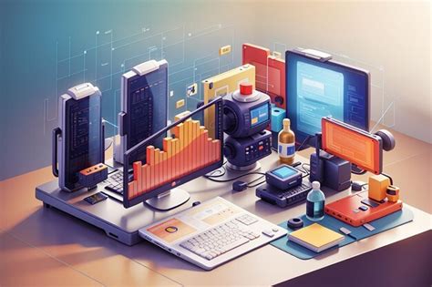 Premium Photo Data Processing Concept Illustration