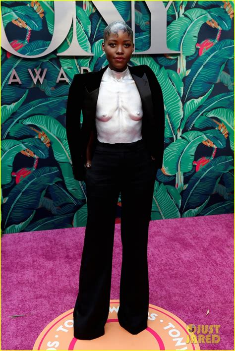 Lupita Nyongo Wears A Silver Breastplate Molded From Her Body At Tony