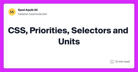 What Is Css And Its Content Syed Aquib Ali Posted On The Topic