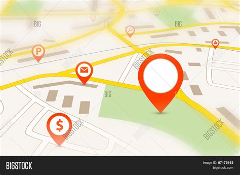 Navigation Map Vector Photo Free Trial Bigstock