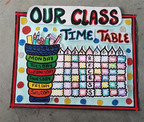 Class Time Table Chart