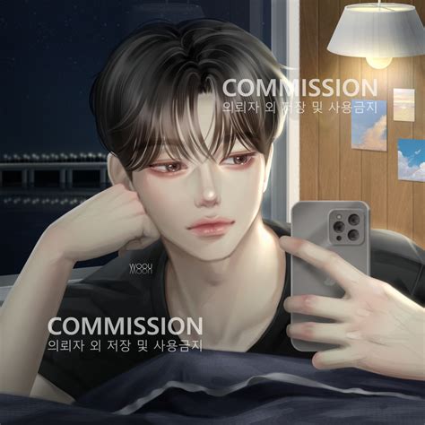 풀문 작가 아트머그 반실사 캐릭터 일러스트 커미션 방송용