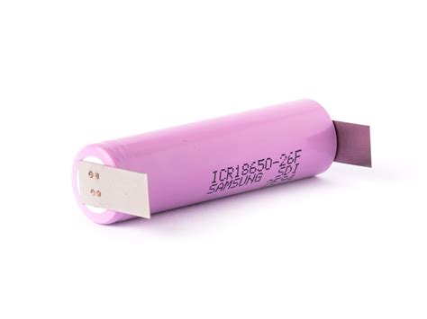 Samsung ICR 18650 26F - 2600mAh, 3,7V - Lötfahne U Lithium-Ionen Akkus ...