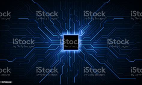 회로 기판 기술 배경 중앙 컴퓨터 프로세서 Cpu 개념 마더 보드 디지털 칩 Cpu에 대한 스톡 벡터 아트 및 기타 이미지