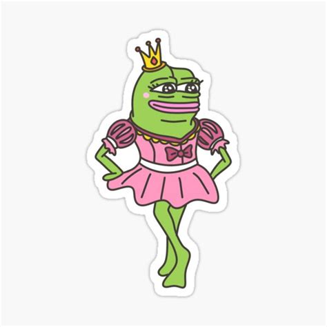 Pepe Princess Sticker For Sale By Fatma13qallaf Redbubble