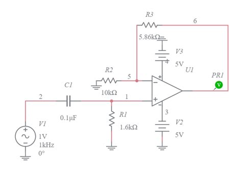High Pass Filter Multisim Live