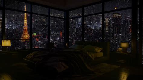 호화로운 공간에서의 비오는 밤 더 나은 수면을 위한 부드러운 비와 천둥 Youtube