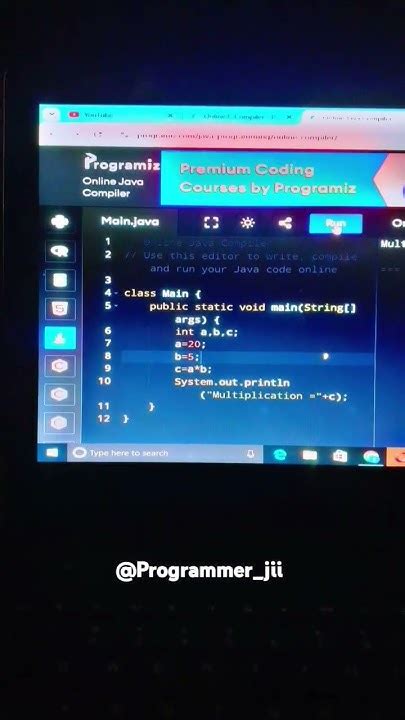 Java Multiplication Program 😇😇programminglanguage Java C Python Htmlcssjavascript