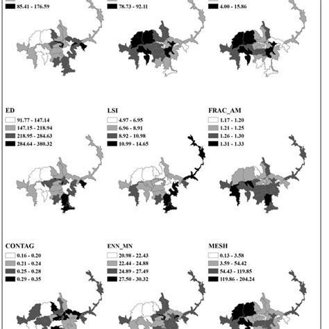 Spatial Variation In Landscape Metrics By Wards In Dehradun Download Scientific Diagram