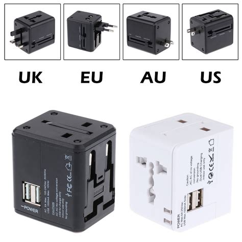 ปลกไฟทวโลก Dual USB Universal Adapter USB 2 ชอง Shopee Thailand