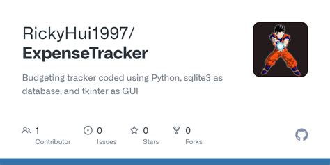 Github Rickyhui Expensetracker Budgeting Tracker Coded Using Python Sqlite As Database