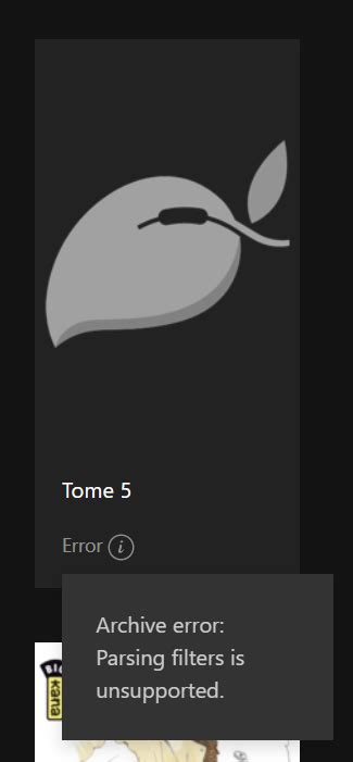 Bug Report Archive Error Parsing Filter Is Unsupported · Issue 282