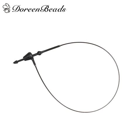 Doreenbeads Garment Tags Black White Plastic Tag Pin Ties Fastener Lock